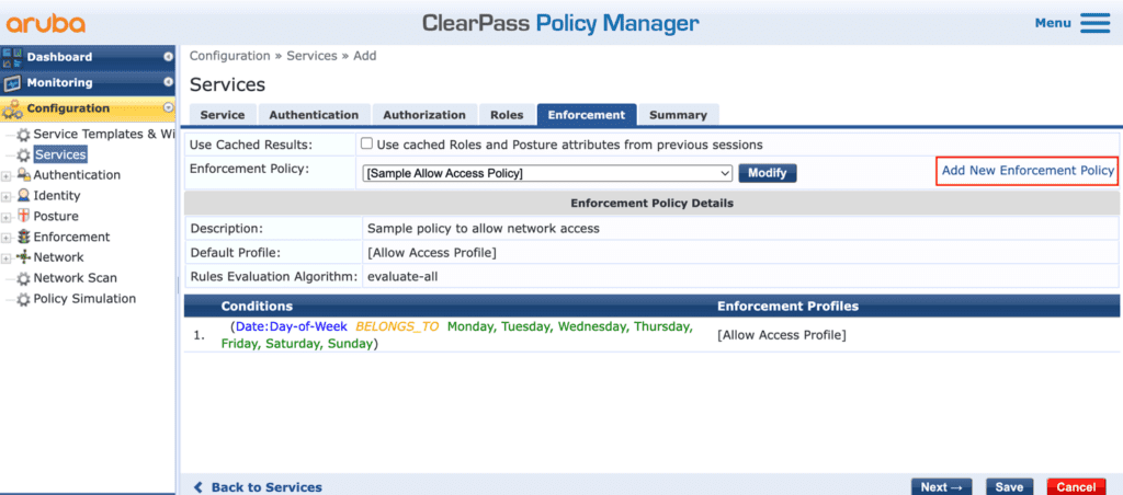 Dot1x Aruba ClearPass Integration | Nile