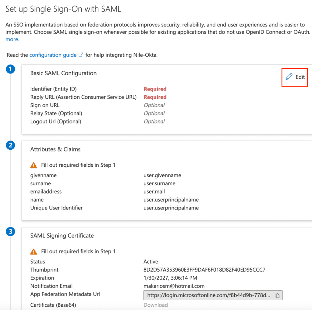 Azure Active Directory (AD) | Nile